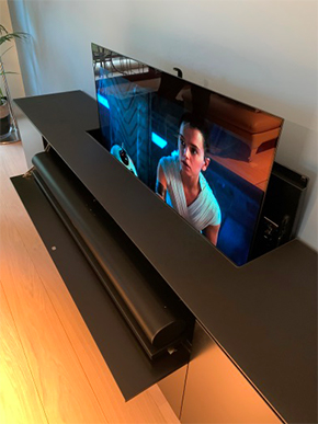 Conception de meuble TV design et escamotable en France | SB Concept